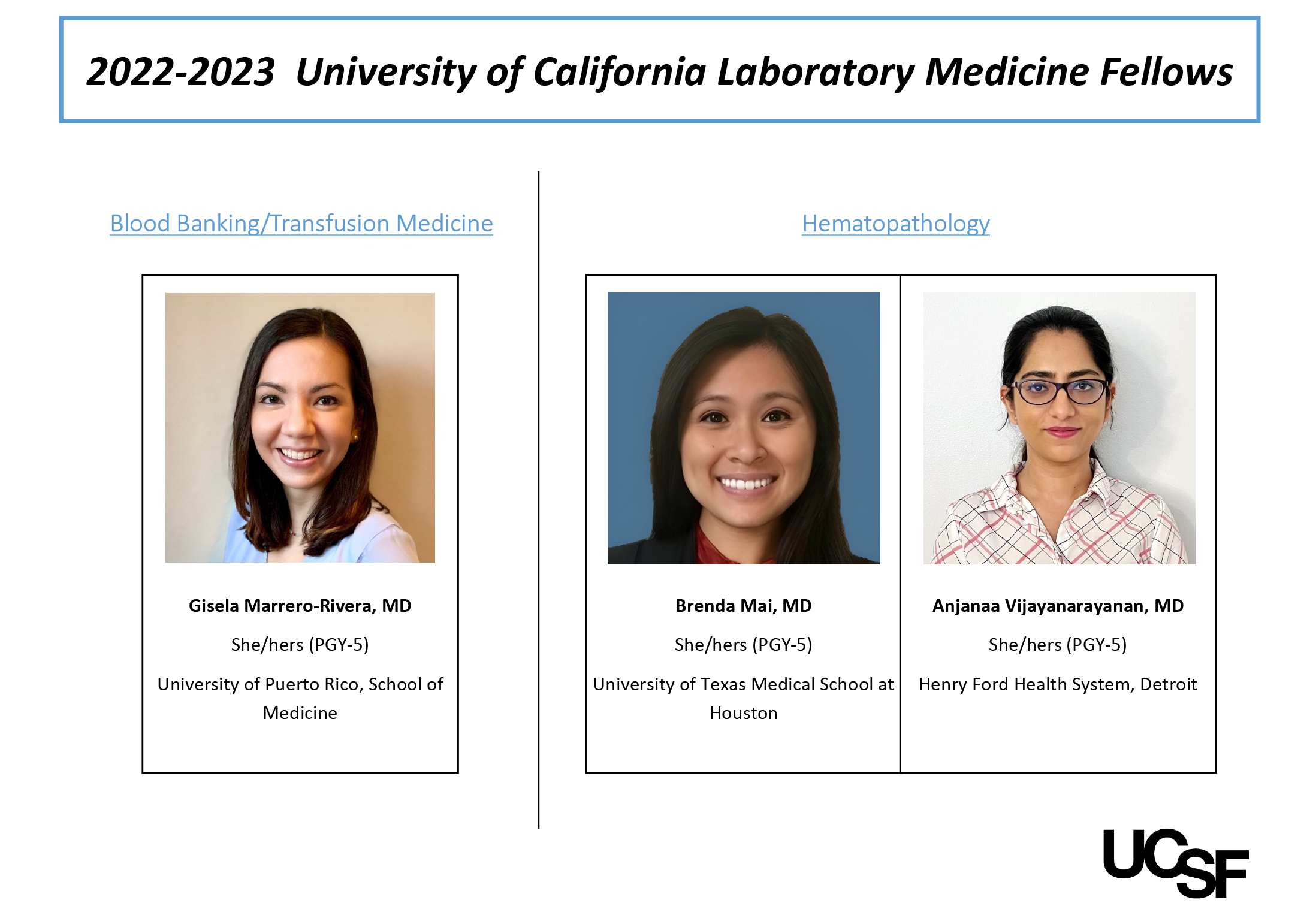 Current Fellows | UCSF Pathology